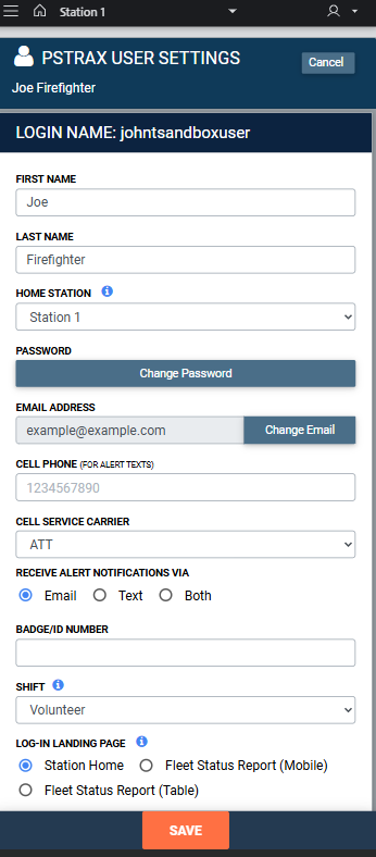 Manage your user settings